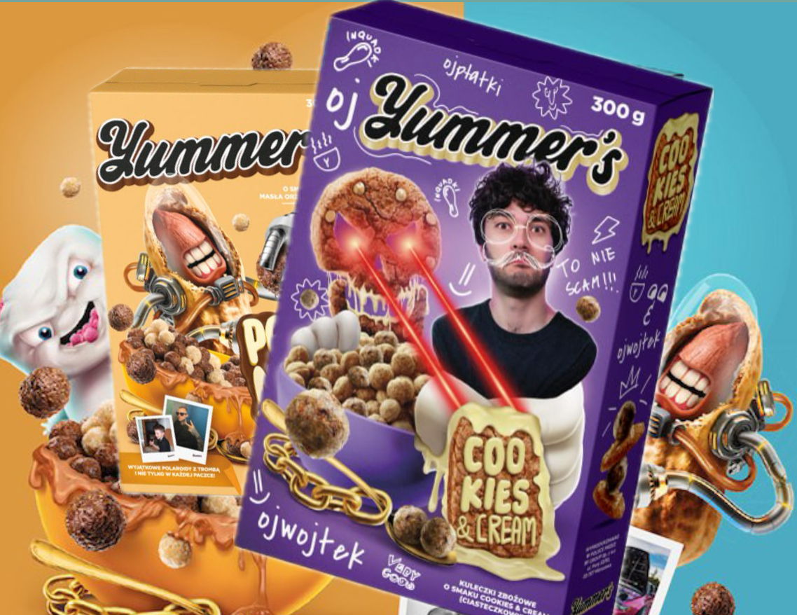 Do Biedronki wracają płatki firmy Yummer's! Twarzą nowego smaku został OjWojtek, czyli popularny ...