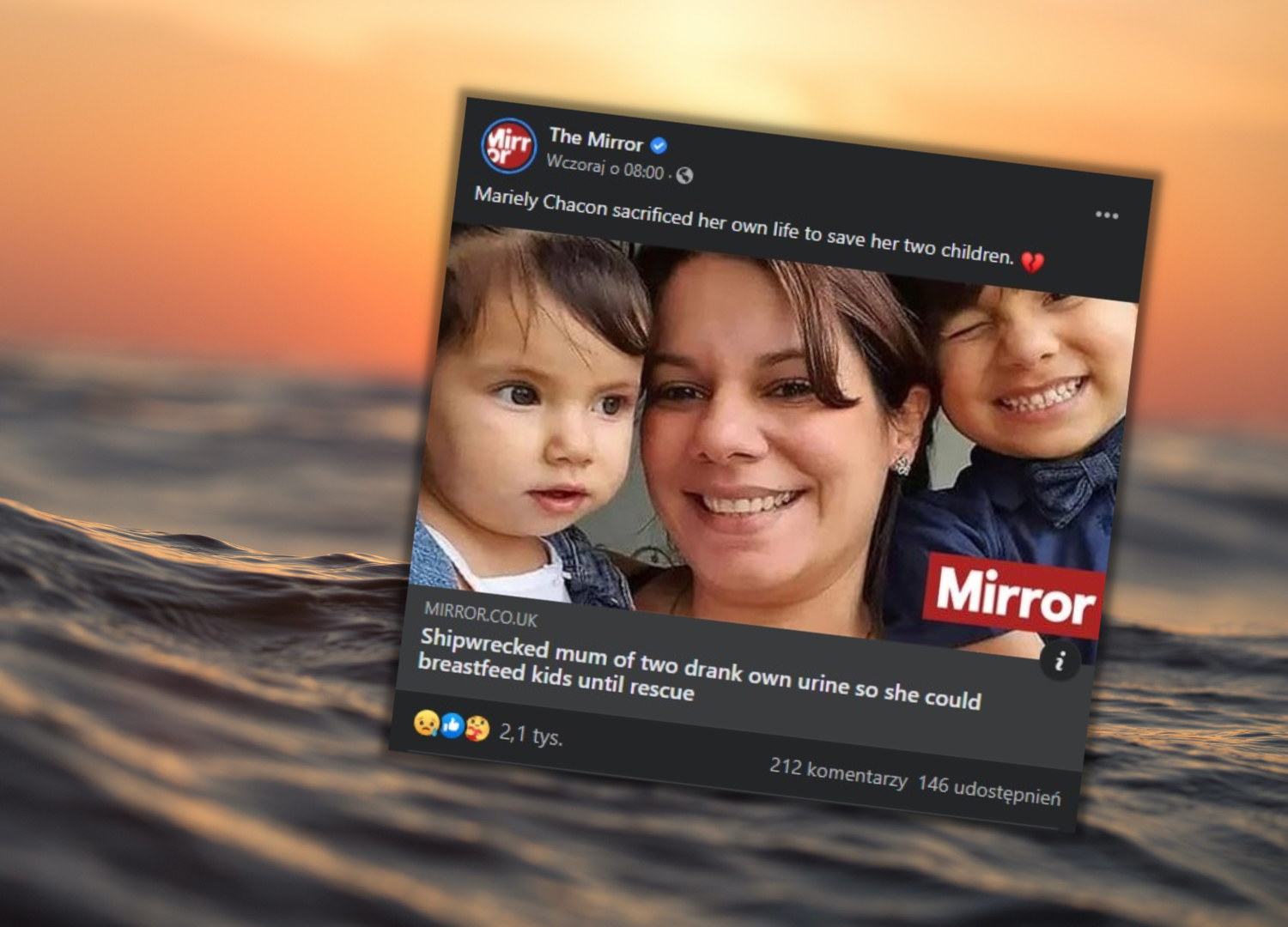 U wybrzeży Wenezueli uratowano dzieci w wieku 2 i 6 lat, które przez ...