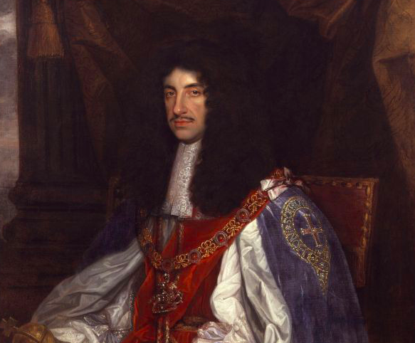 Karol II Stuart, król Anglii i Szkocji w XVII wieku, miał perukę ...